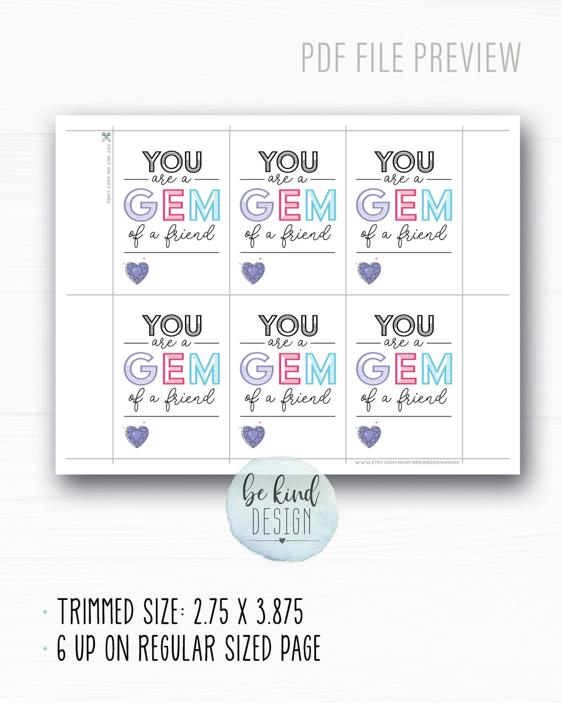 Gem of A Friend, Candy Ring, Ring Pop Valentine, Cute Printable ...