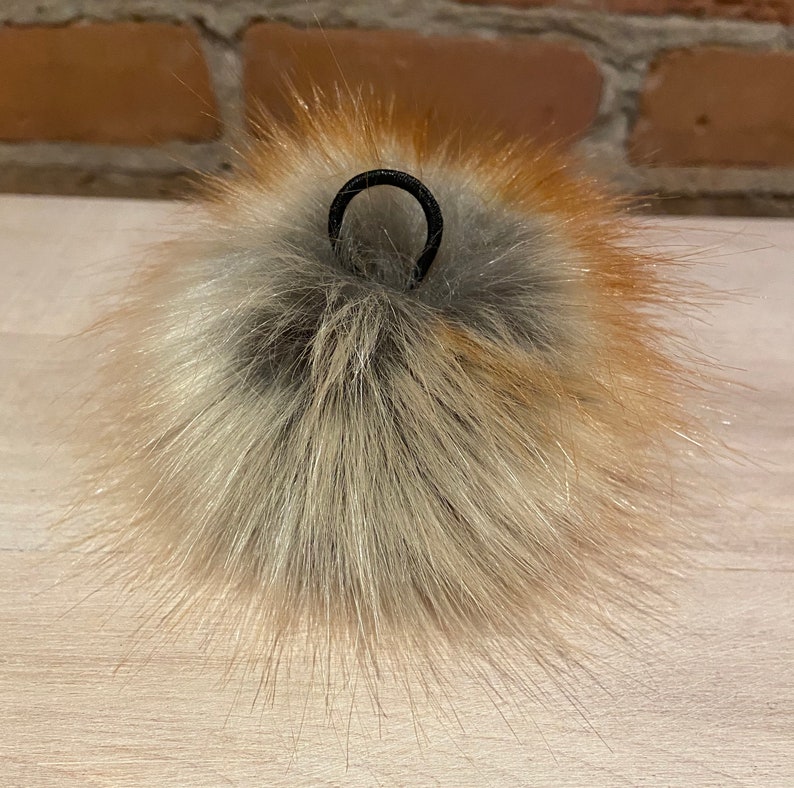 Red Beige Puff Small Beige Gold Red Fox Faux Fur Pom Pom | Etsy