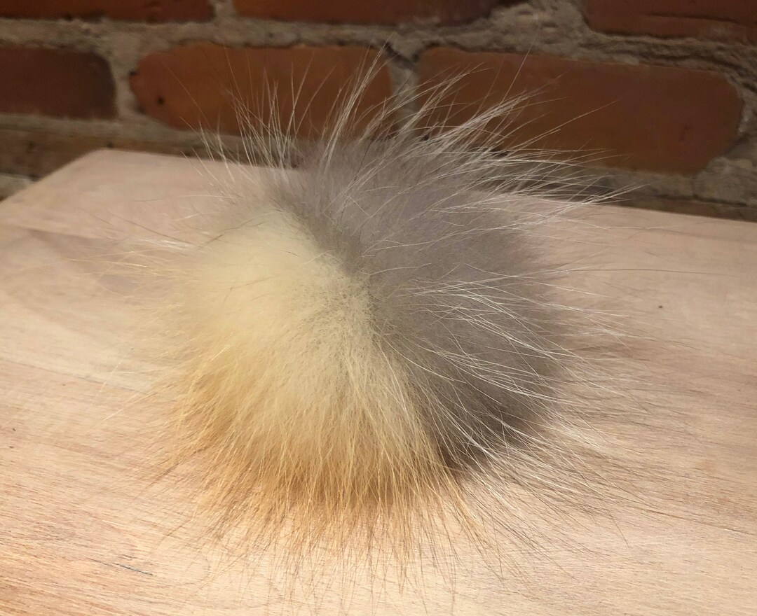 Red Fox Silver Fox Fur Two-toned Pom, 3-inch - Etsy