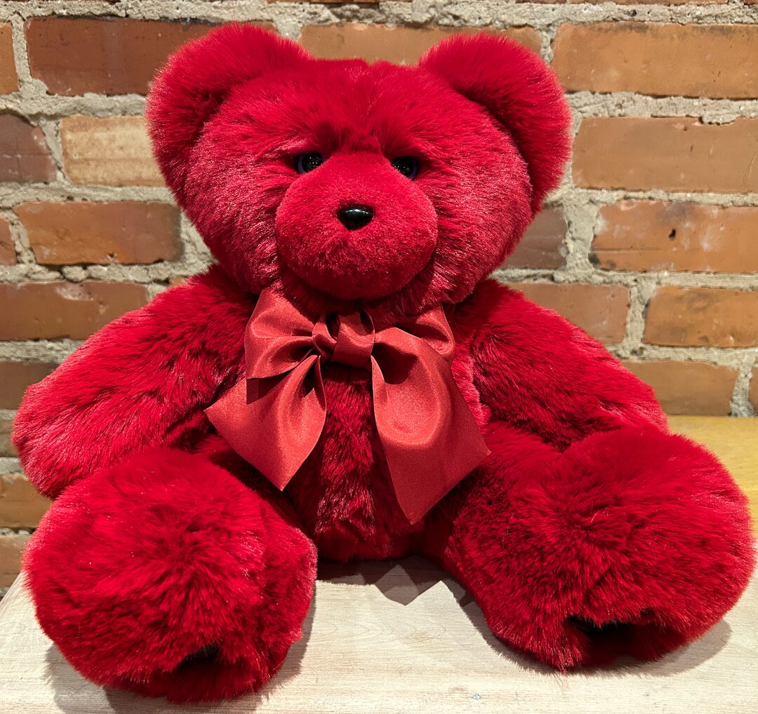 Red Chinchilla Faux Fur Teddy Bear - Etsy