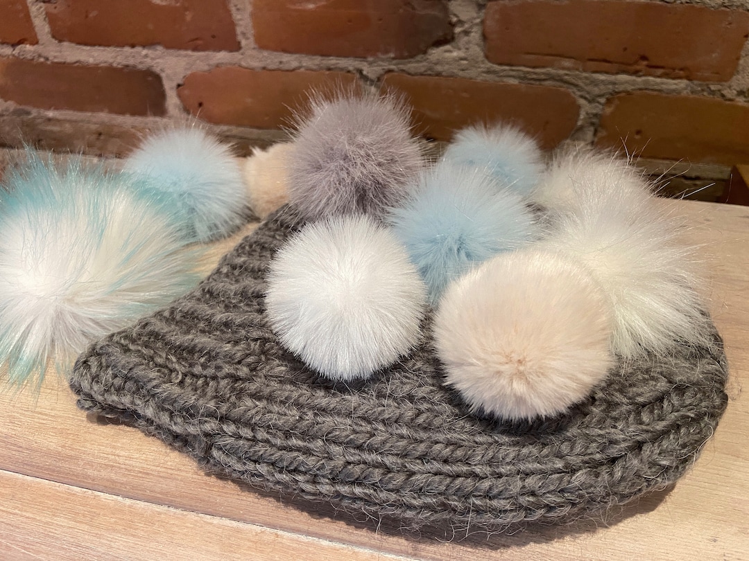 Pastel Mini Craft Pom Poms for Knitters, Set of Ten in a Variety of ...