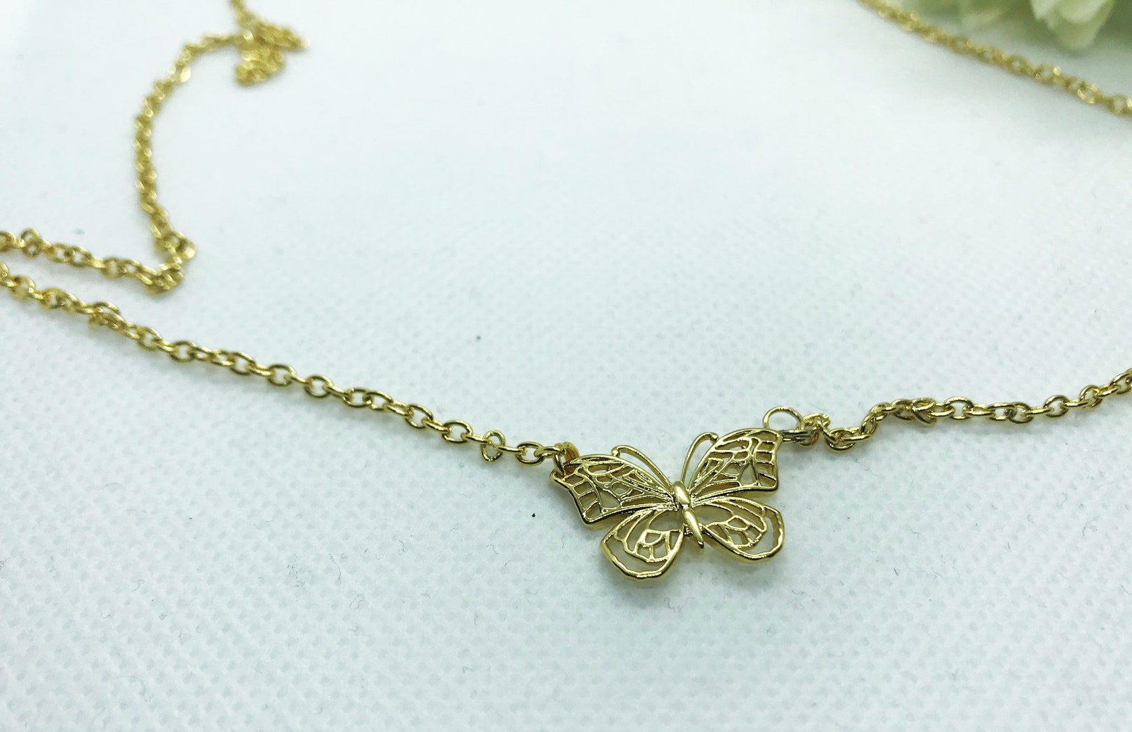Little Butterfly Belly Chain Body Jewelry 24 K Gold Plated | Etsy