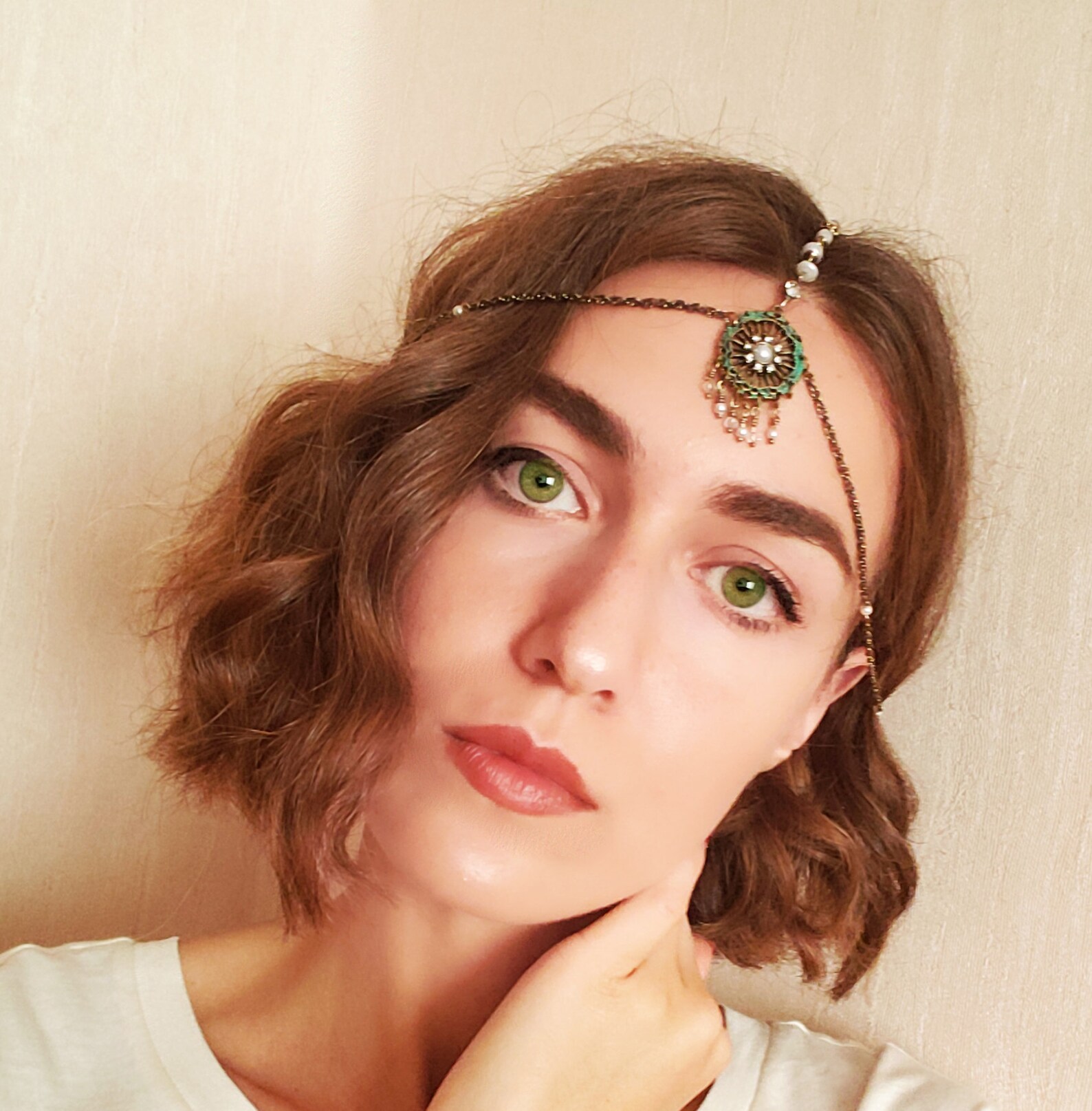 Hope Chain Headpiece Bohemian Head Chain Headdress Gypsy - Etsy