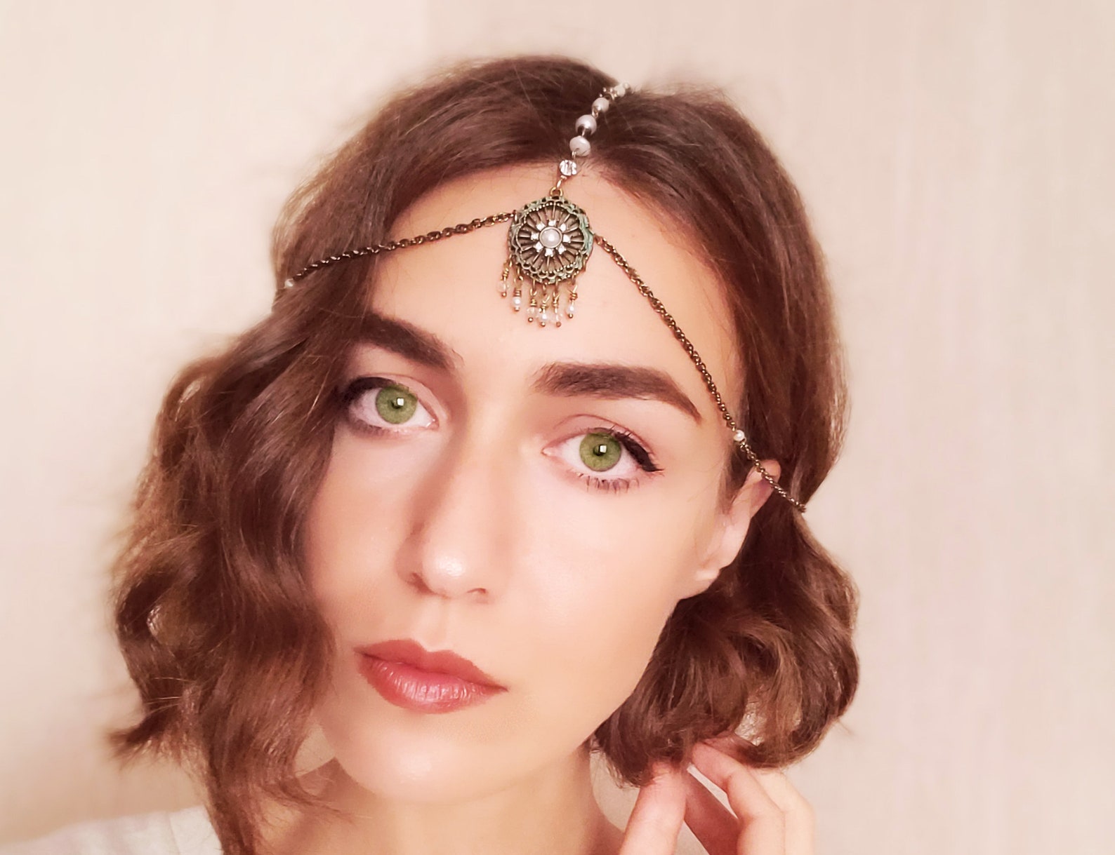 Hope Chain Headpiece Bohemian Head Chain Headdress Gypsy - Etsy