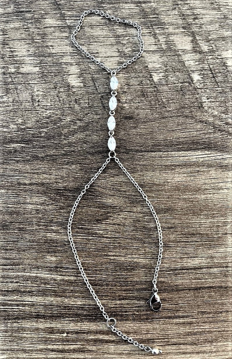 You Are Hand Chain, Stainless Steel Bracelet, Cubic Zirconia Bracelet ...