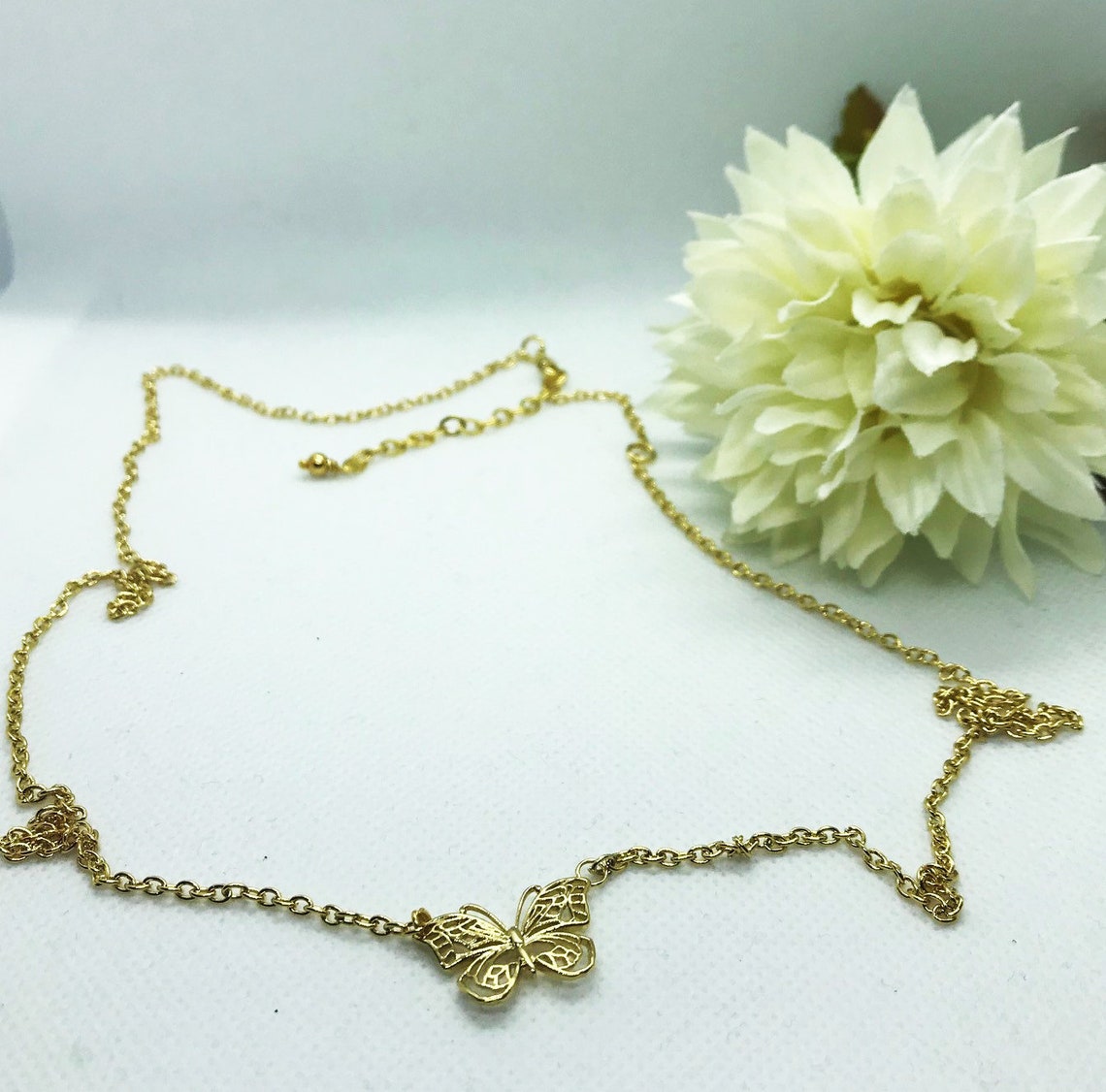 Little Butterfly Belly Chain Body Jewelry 24 K Gold Plated | Etsy