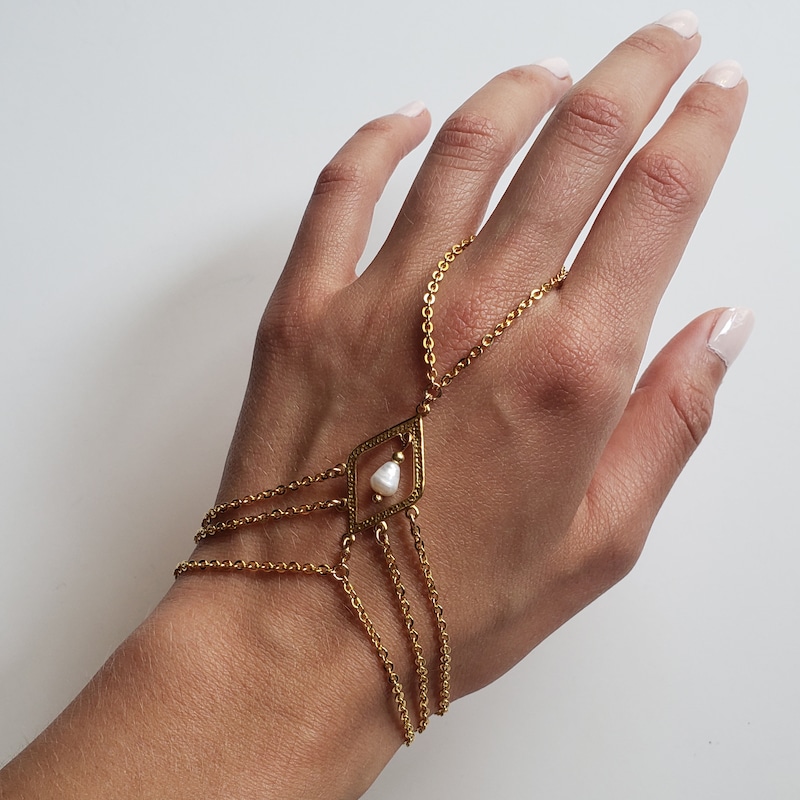 Chain Ring Bracelet - Etsy