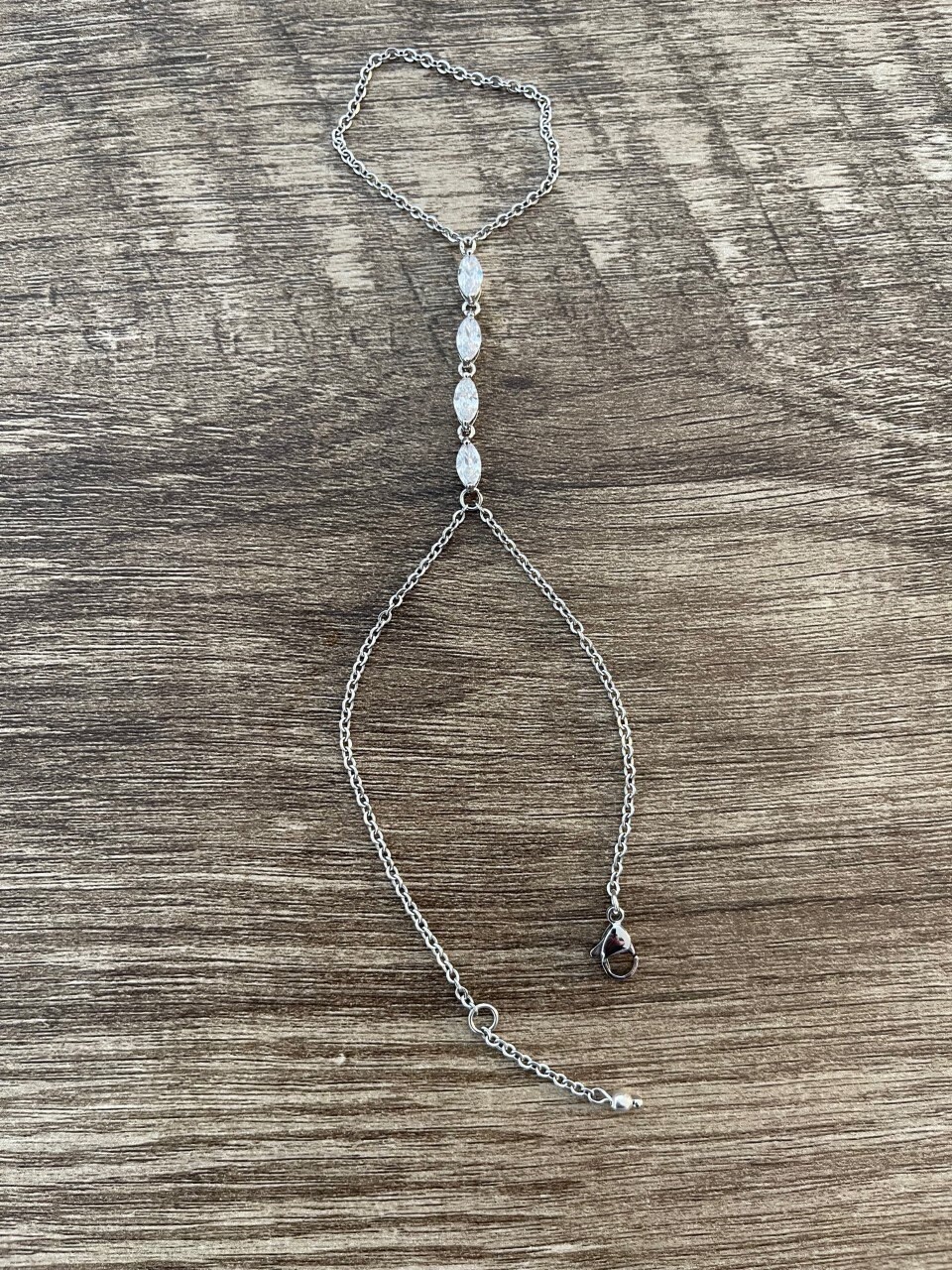 You Are Hand Chain, Stainless Steel Bracelet, Cubic Zirconia Bracelet ...