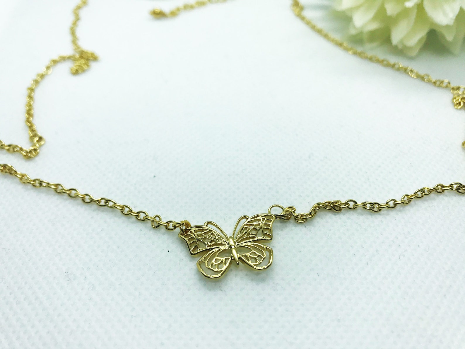 Little Butterfly Belly Chain Body Jewelry 24 K Gold Plated | Etsy