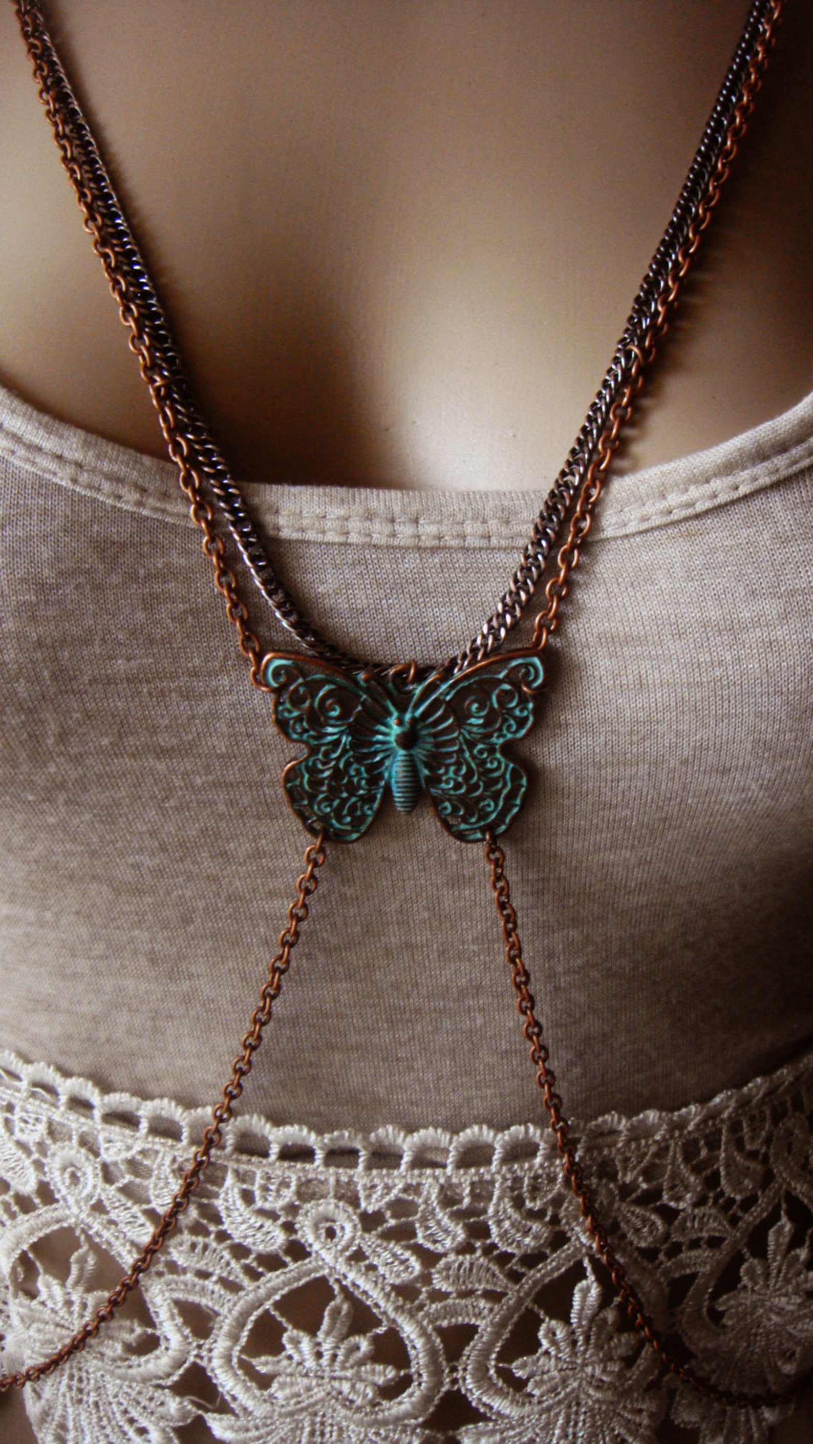 Bohemian Chain Body Harness Body Chains Body Jewelry Chain | Etsy