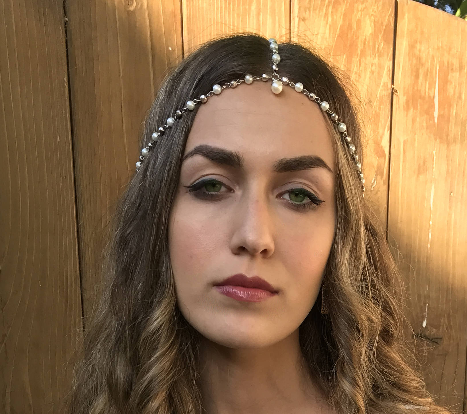 Bridal Headpiece Hair Chain Head Chain Pearl Headdress | Etsy