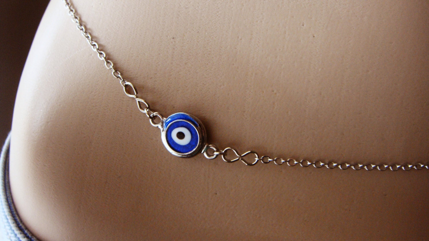 Be Safe Belly Chain 925 Sterling Silver Belly Chain Waist | Etsy