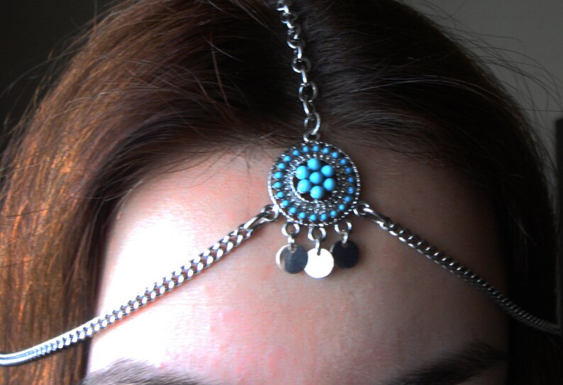 Dali Head Chain Stainless Steel Head Piece Turquoise Head | Etsy