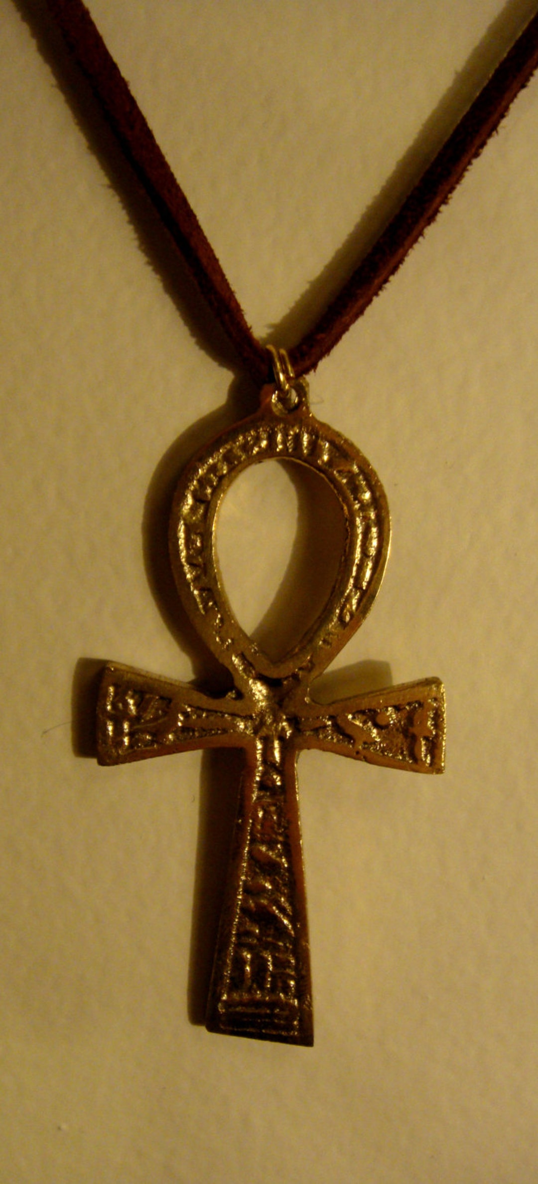 Egyptian Nile Key. Beaded Necklace. Leather Neccklace - Etsy