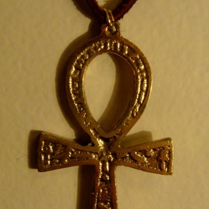 Egyptian Nile Key. Beaded Necklace. Leather Neccklace - Etsy