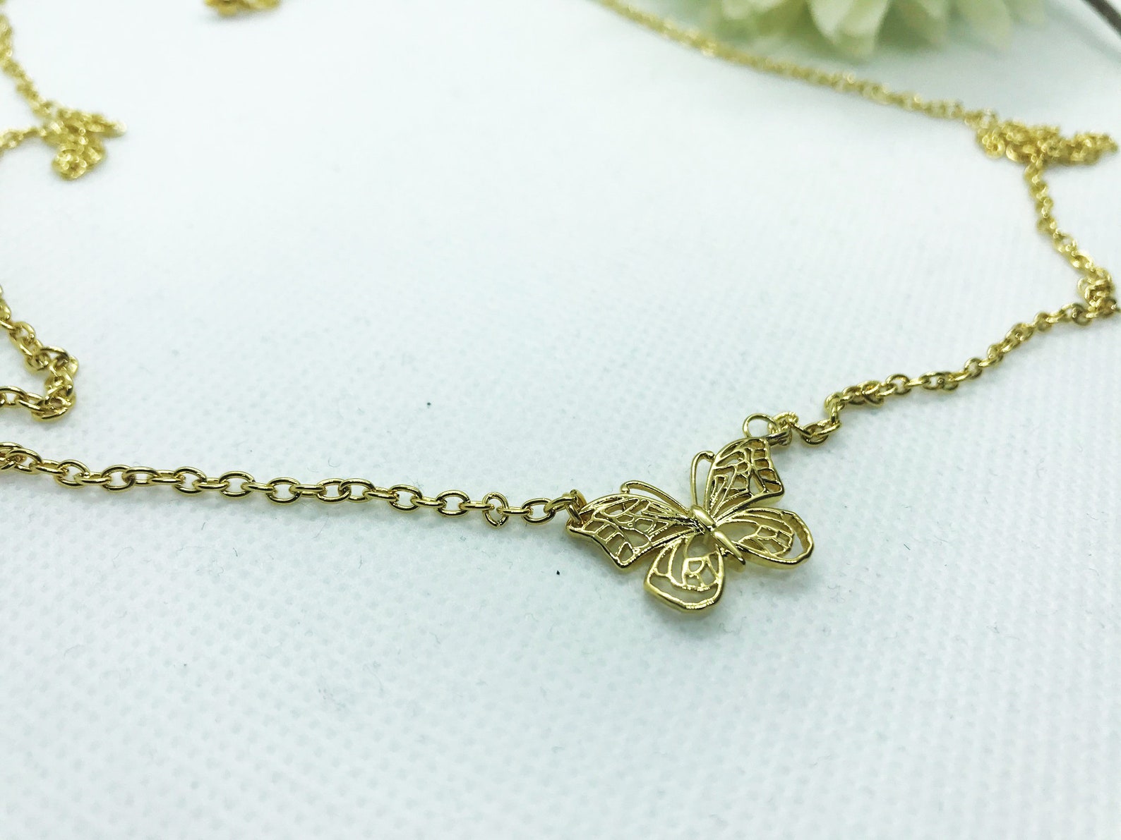 Little Butterfly Belly Chain Body Jewelry 24 K Gold Plated | Etsy