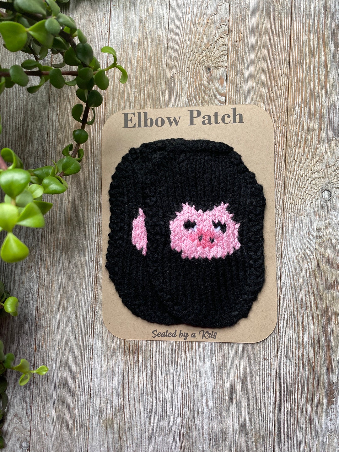 Pig Elbow Patches, Piggy Patch, Christmas Gift Elbow Patches Grey, Pig ...