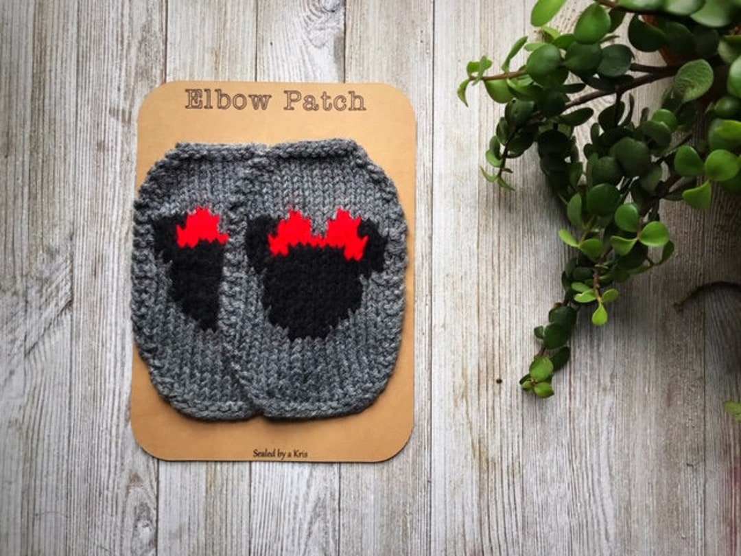 Hand Knit Minnie Mouse Elbow Patches, Disney Inspired - Etsy