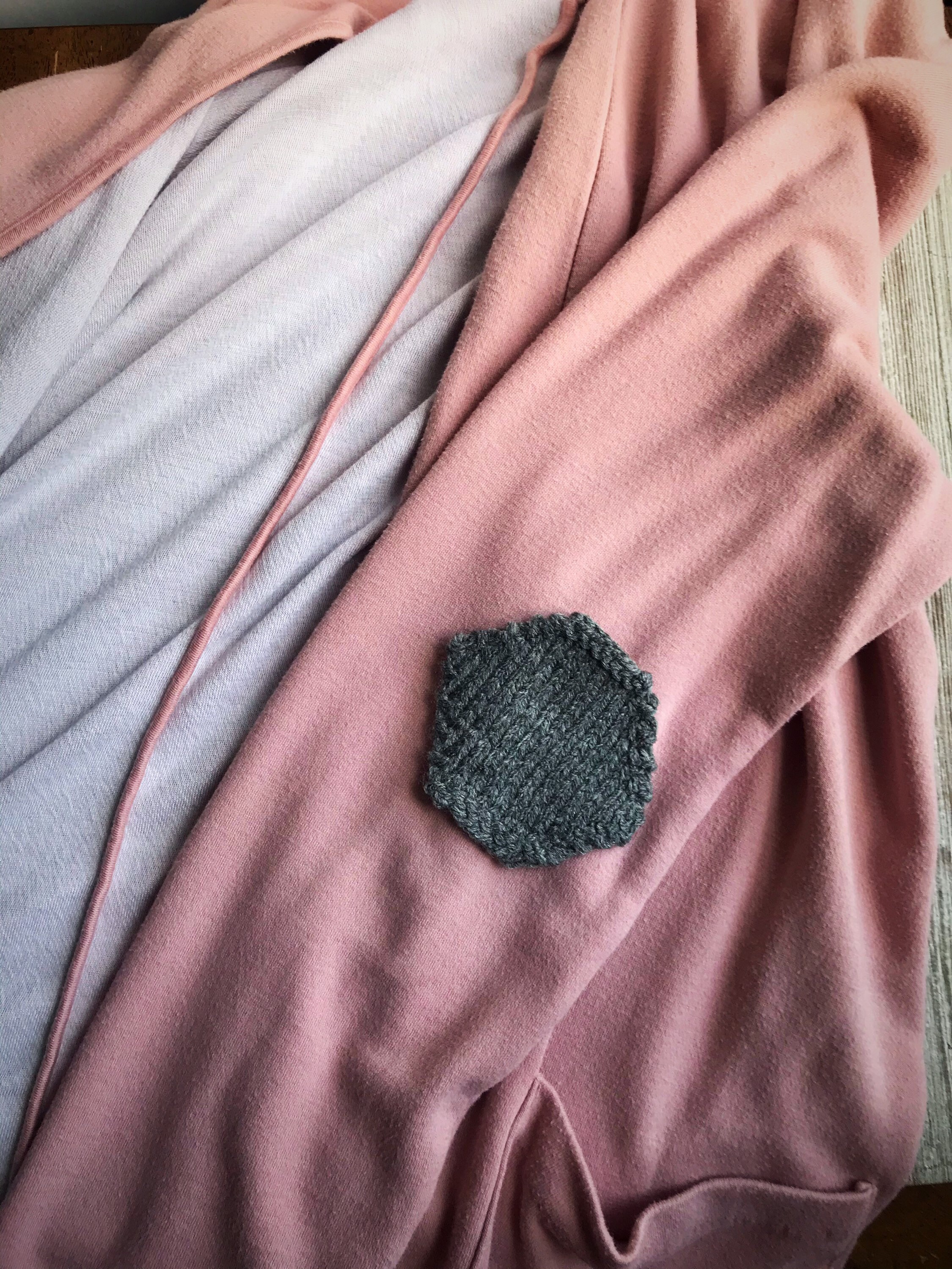 Hexagon Patchelbow Patches Sweater Patch Hand Knit Patch | Etsy