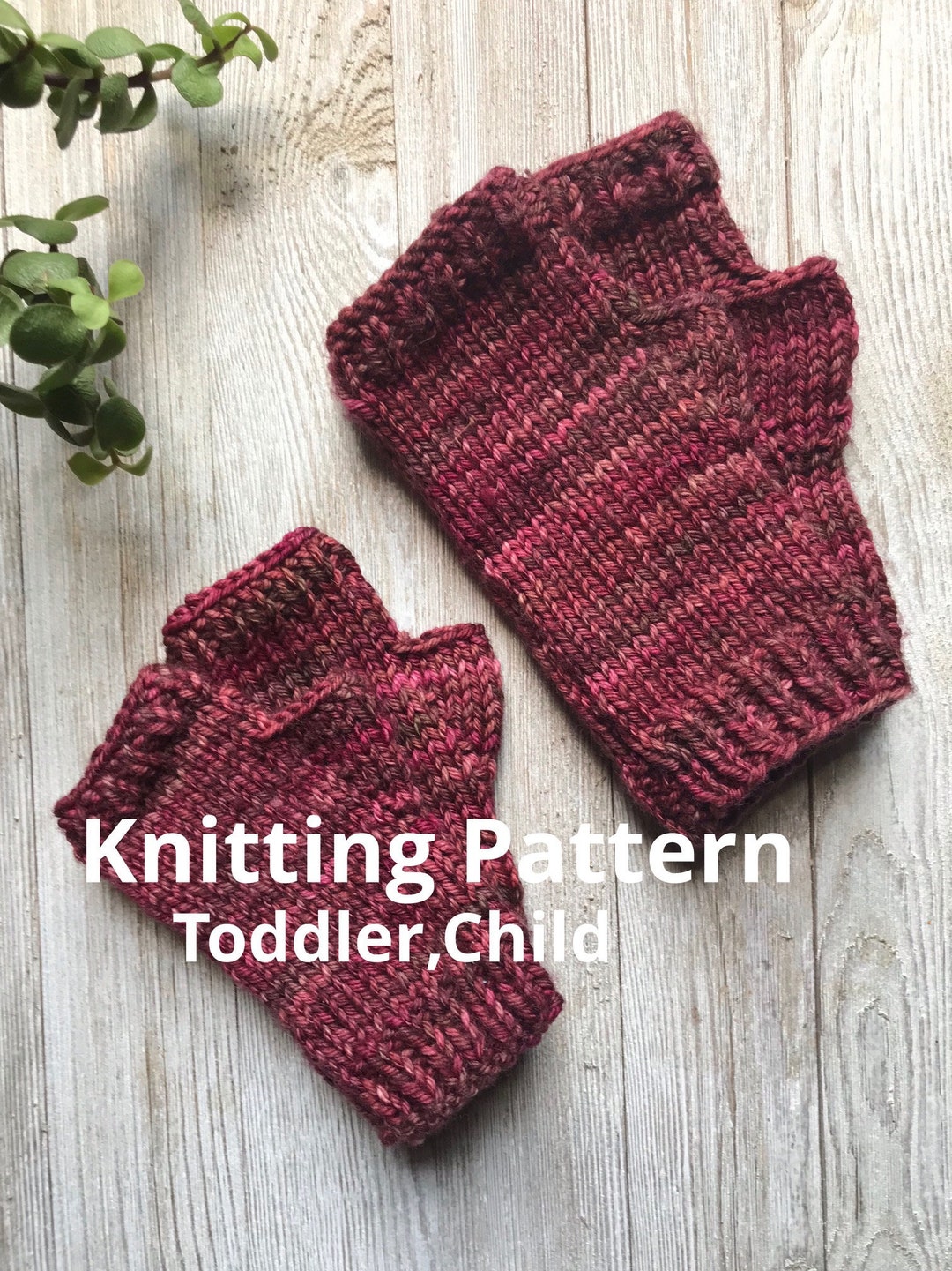Knitting Pattern Toddler, Child Sizes Fingerless Gloves, Kids Knitted ...