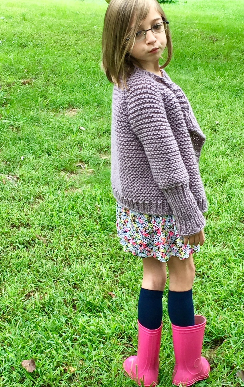 Easy Knitting Pattern Comfy Sweater Girls Knit Sweater Knit | Etsy
