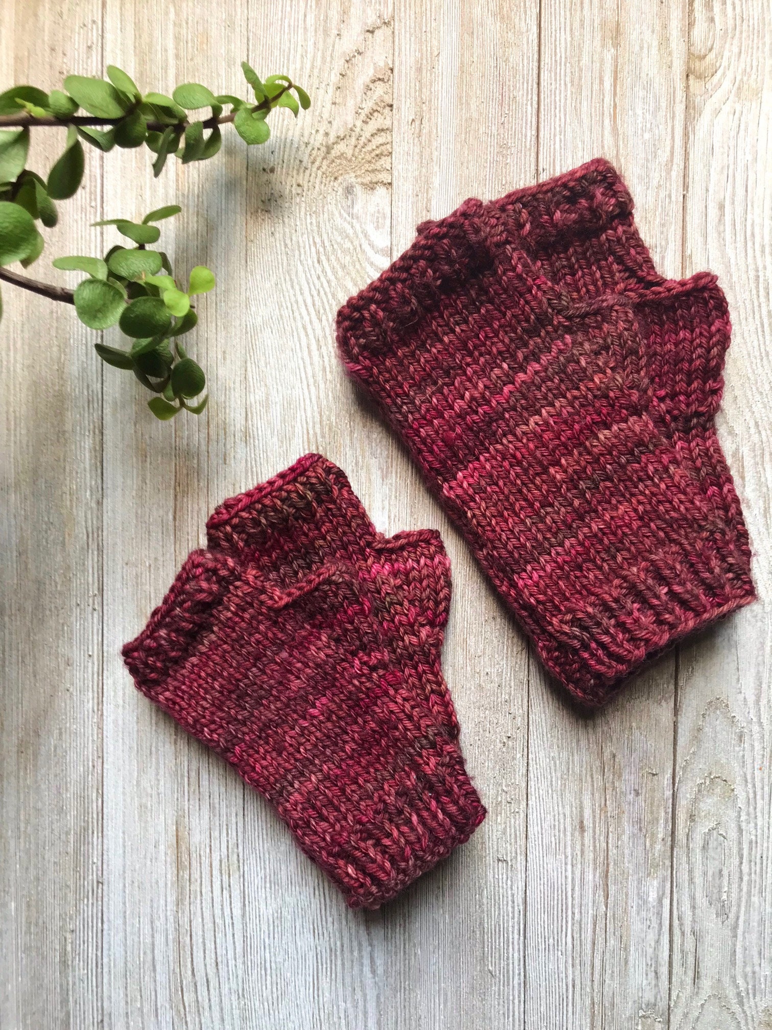 Kids Fingerless Gloves Knitting Pattern: Easy Knit Mitts (PDF Pattern ...