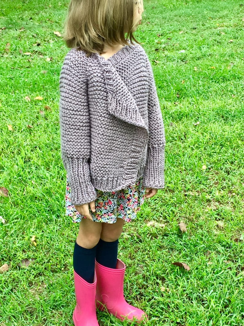 Easy Knitting Pattern Comfy Sweater Girls Knit Sweater Knit | Etsy