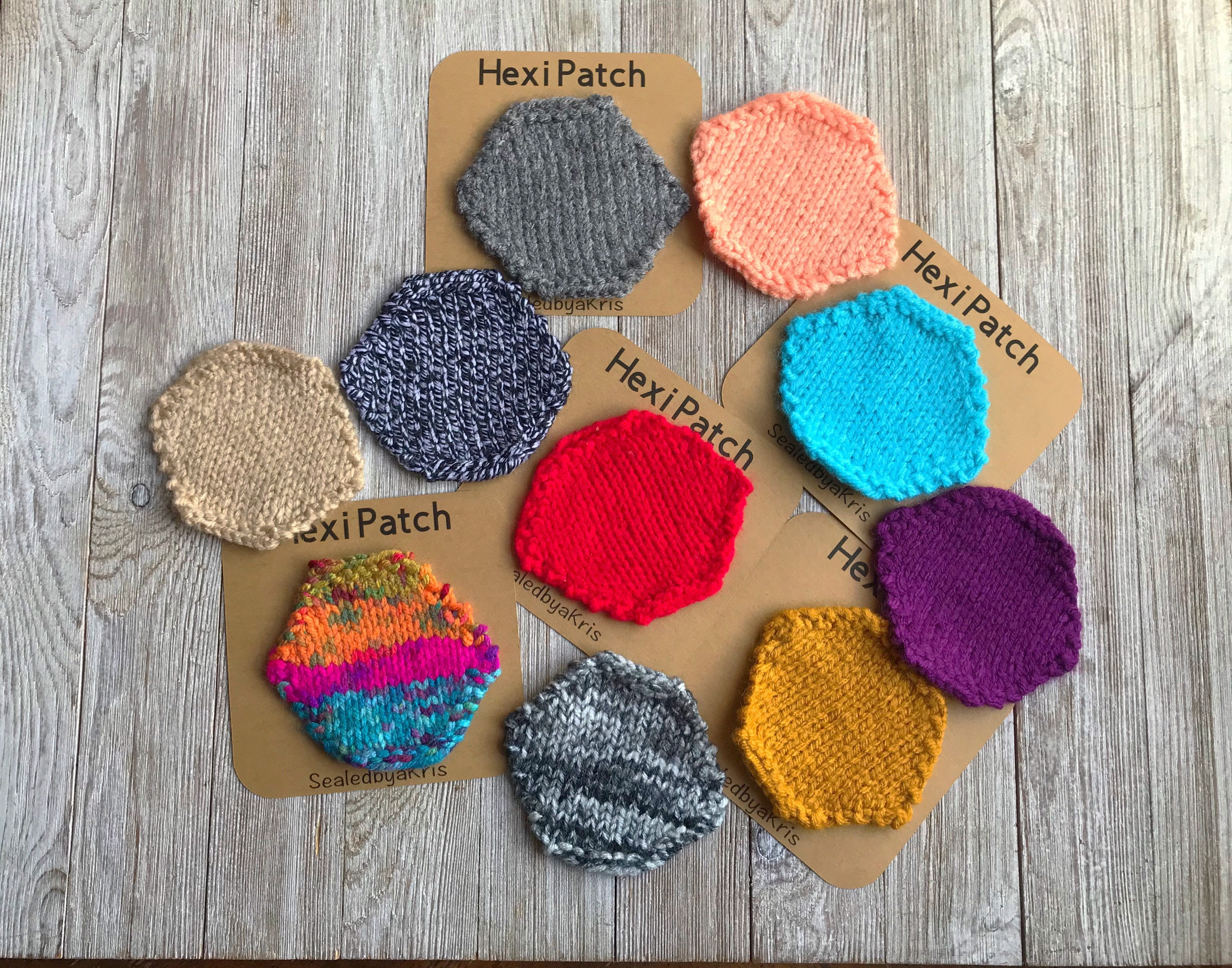 Hexagon Patchelbow Patches Sweater Patch Hand Knit Patch | Etsy