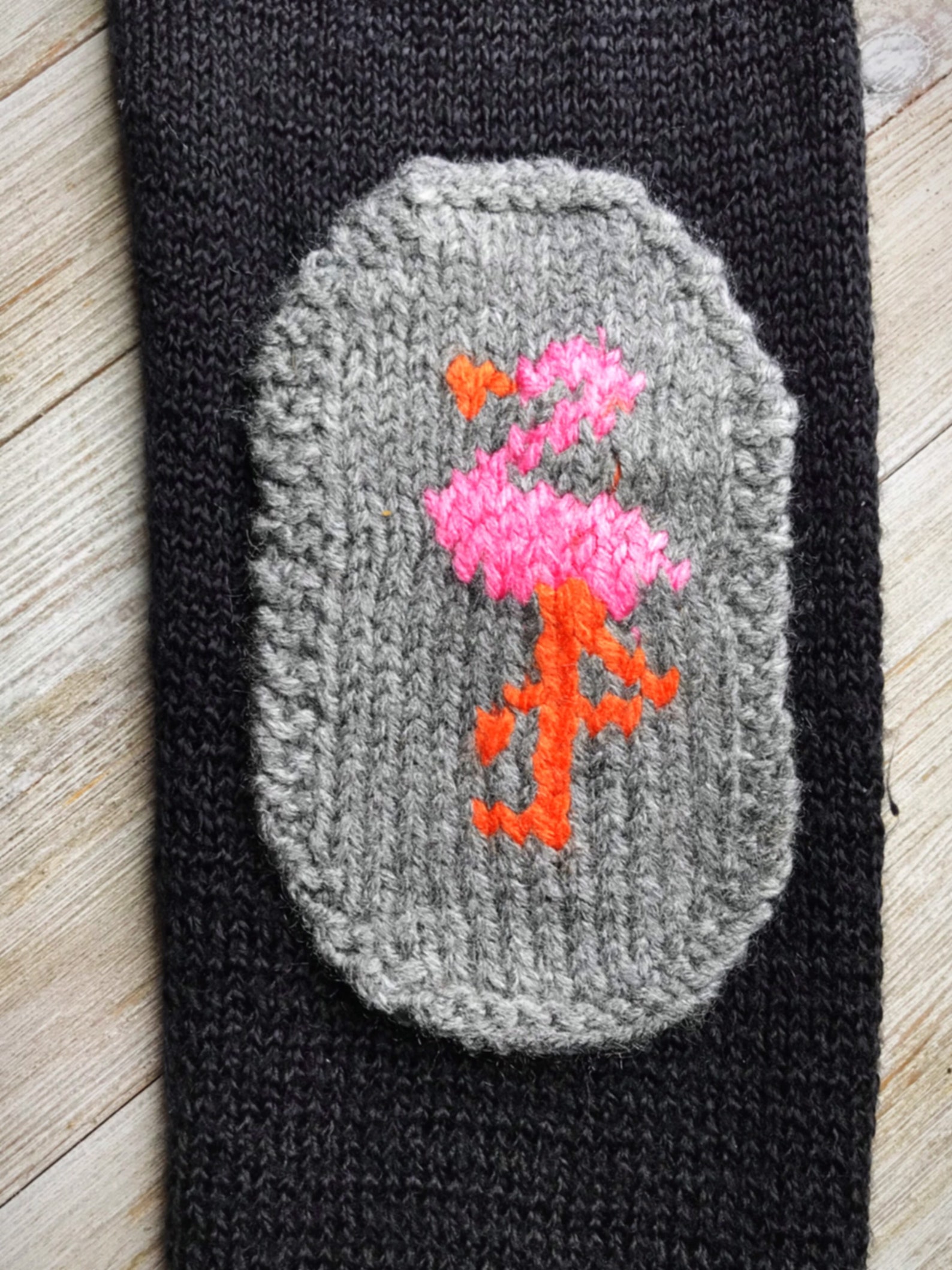 Flamingo Elbow Patches Elbow Patches Hand Knitted Elbow - Etsy