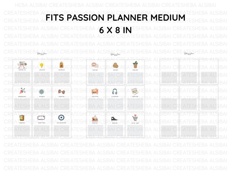 Currently Printable for Medium Size Passion Planner (Download Now) - Etsy