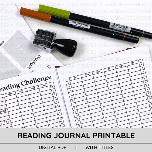 Reading & Book Journal Printable A5 With Titles - Etsy
