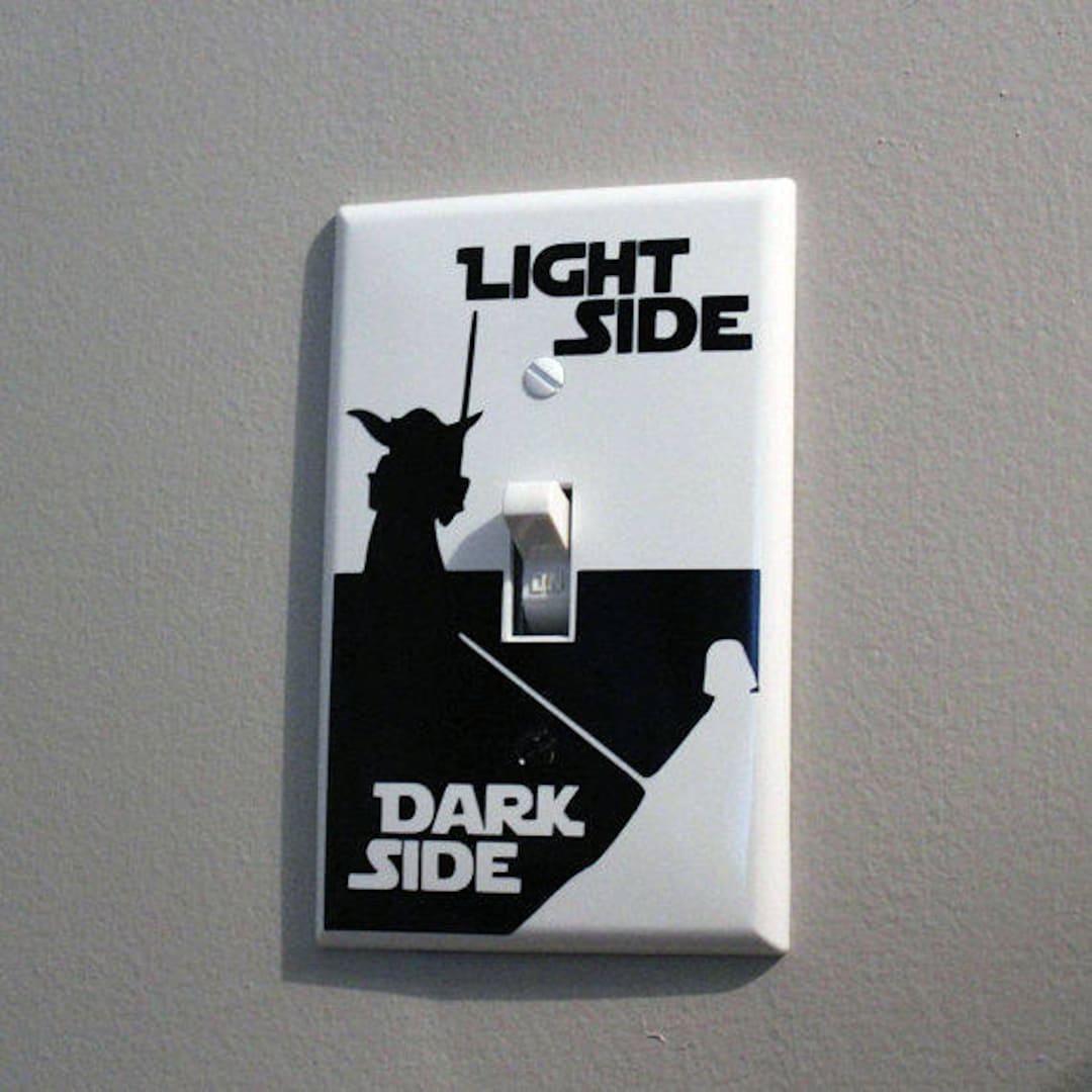 Light Side Dark Side Light Switch Plate Bedroom Decor - Etsy