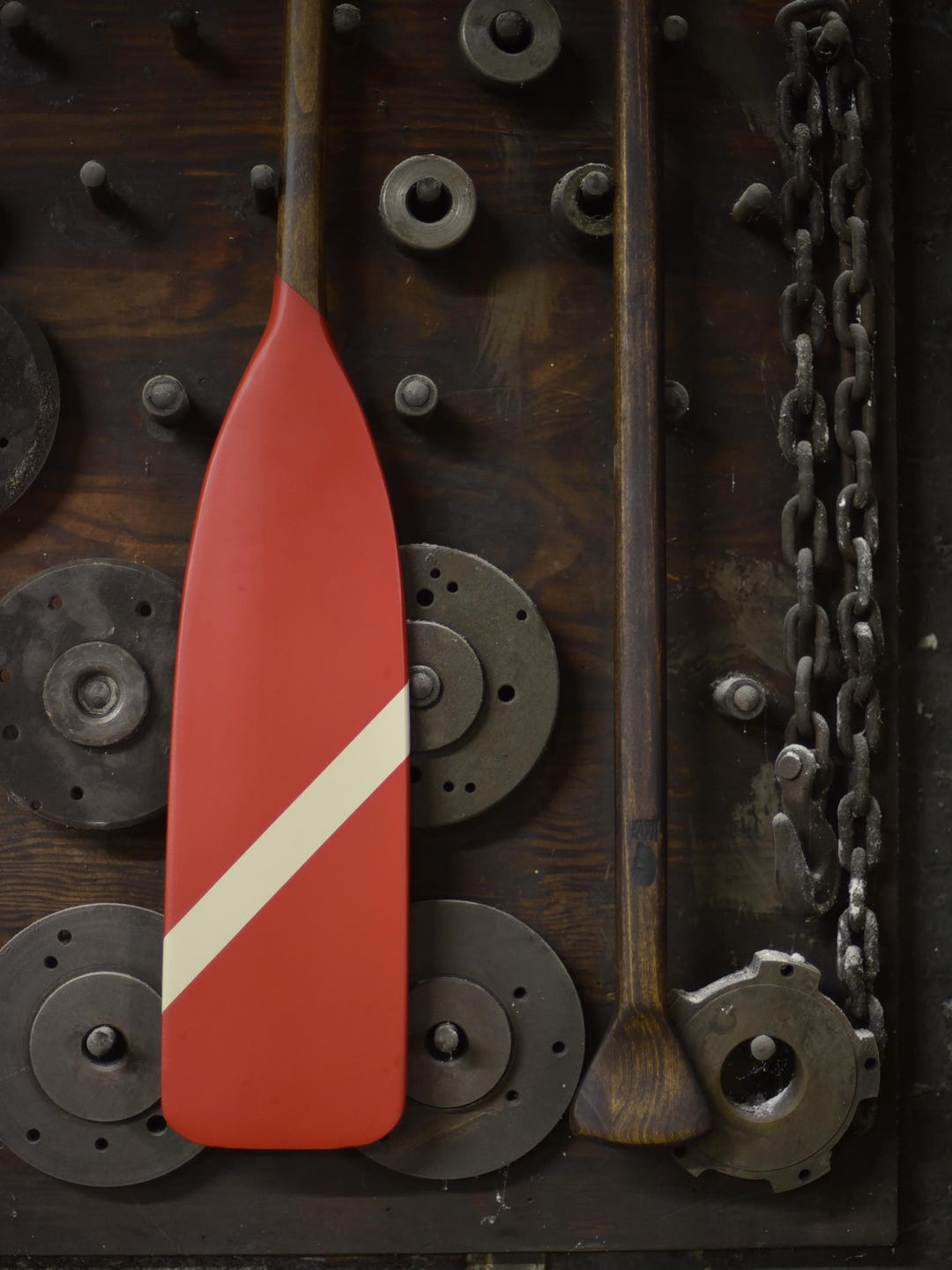 Canoe Paddle Custom Red Flag Edition Hand Finished and Painted by Man ...