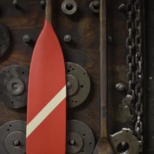 Canoe Paddle Custom Red Flag Edition Hand Finished and Painted by Man ...