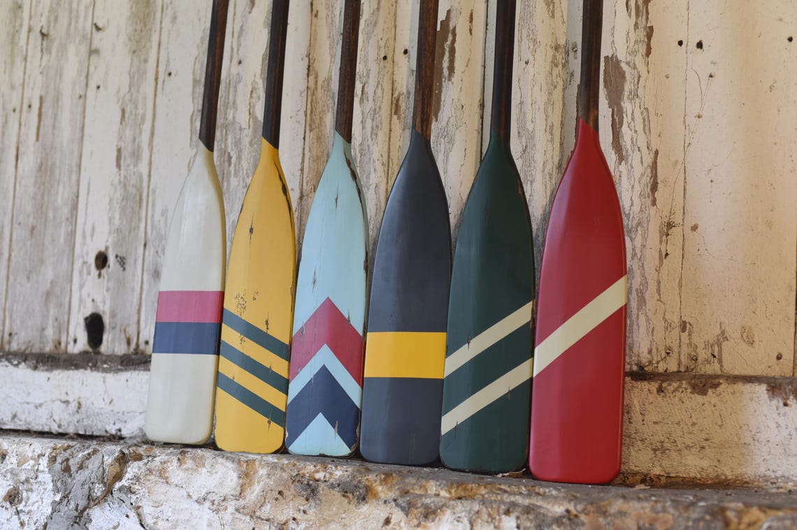 Canoe Paddle Custom Red Flag Edition Hand Finished and Painted by Man ...