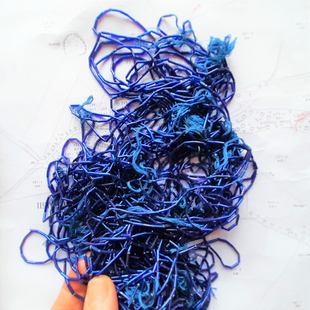 Vintage Seed Beads, Vintage Flapper Beads, Vintage Hank Beads, Intense ...