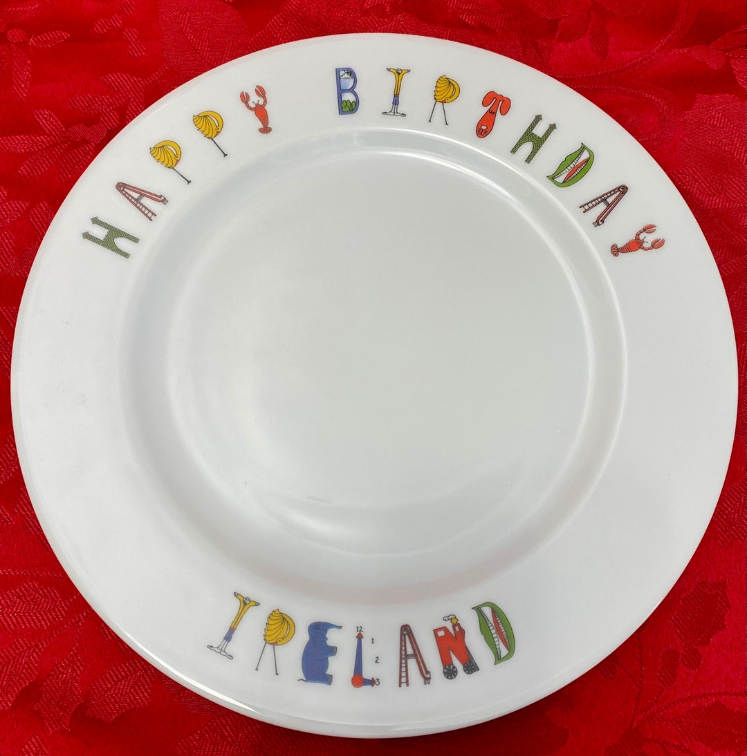 Personalized Happy Birthday Plate - Etsy