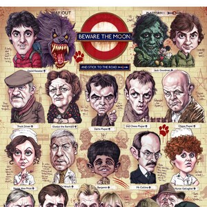 An American Werewolf in London 'beware the Moon' - 16.5" X 11.75 ...