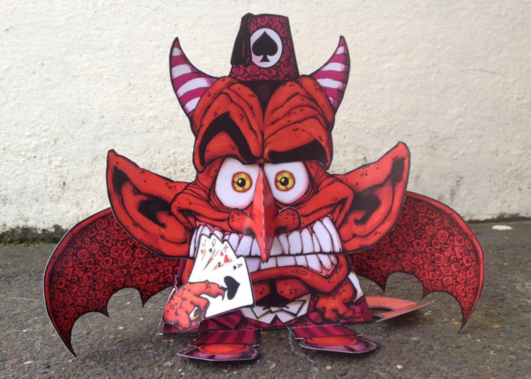 Tricky Devil Cut-out 'n' Kreep Papercraft Kit. - Etsy