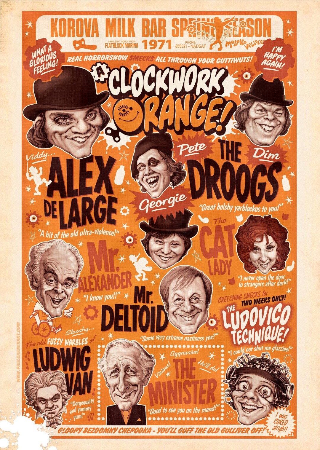 A CLOCKWORK ORANGE Comedy Variety Show - 16.5" X 11.75" (420mm X 297mm ...