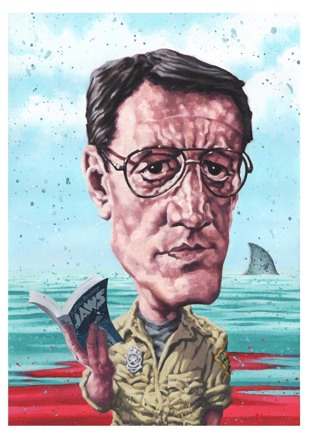 Chief Brody From Jaws - 42cm X 30cm Signed Art Print - Etsy