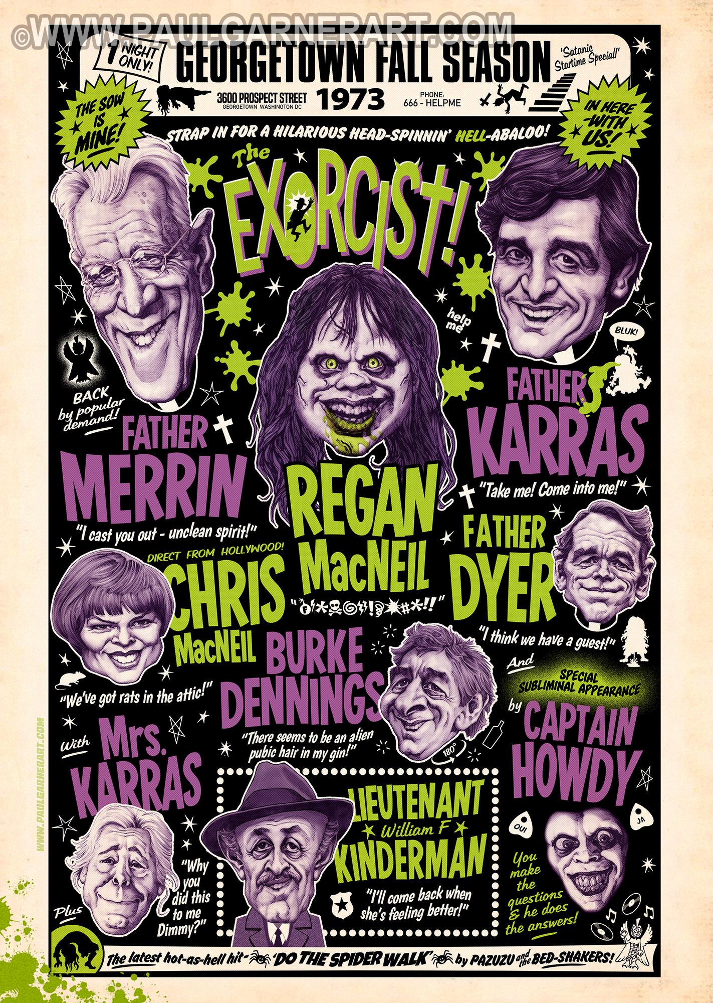 Set of 4 Comedy Variety Posters JAWS, the Shining, A Clockwork Orange ...