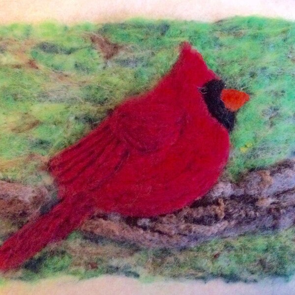 Needle Felt Cardinal - Etsy
