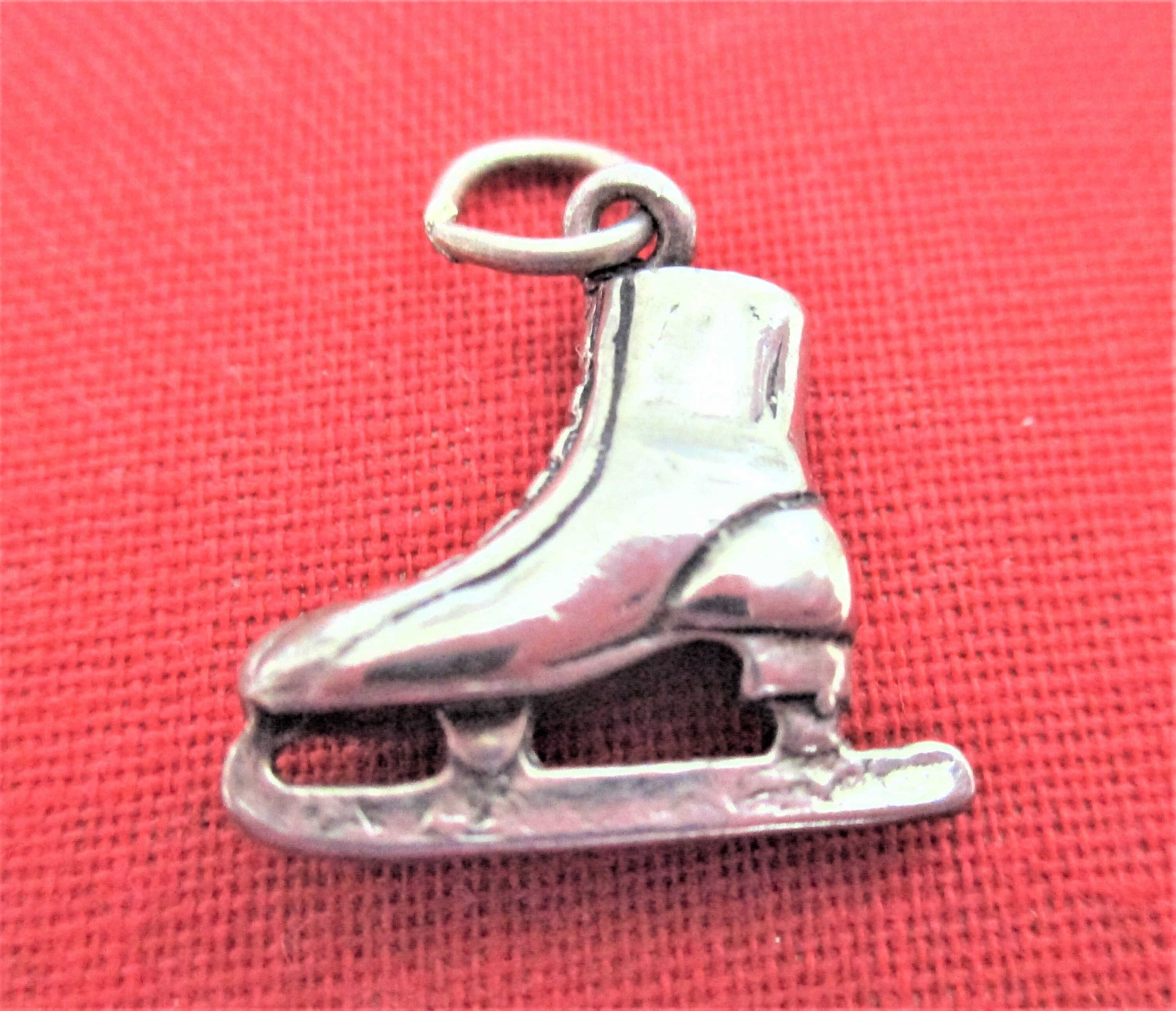 Ice Skate Charm Sterling Silver Bracelet Charm Figure Skating | Etsy