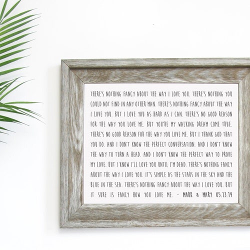 Wedding Song Wood Sign First Dance Lyrics Personalized - Etsy