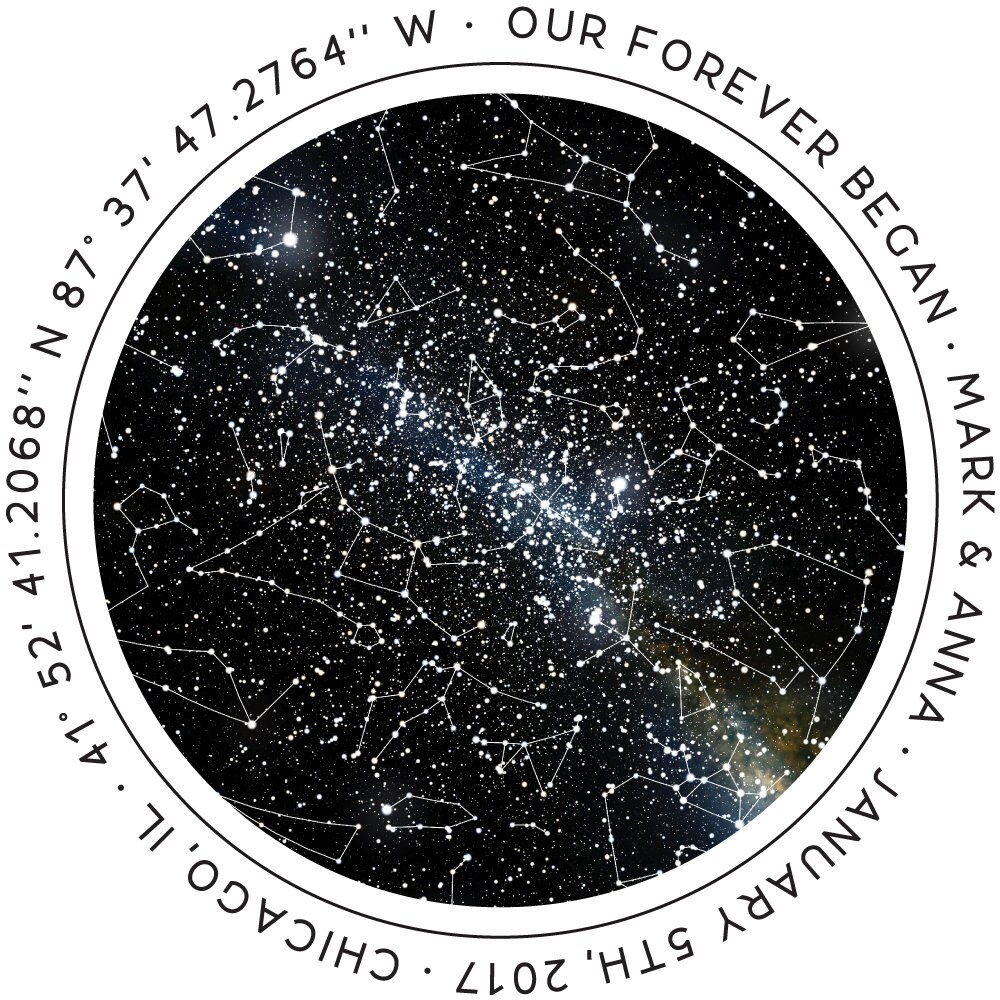 Framed Custom Constellation & Coordinates Constellation Map | Etsy