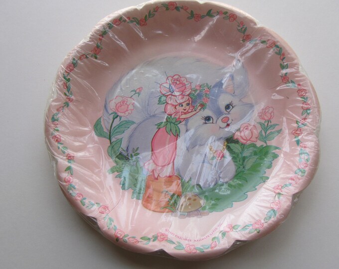 Rose Petal Place Plates Vintage Paper Plates Dessert - Etsy