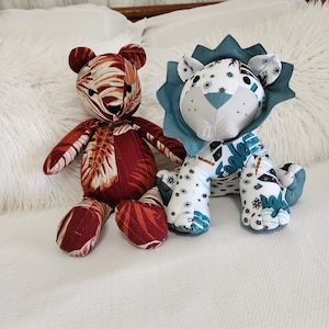 Memory Lion Made From Loved Ones Clothing Memory Lion Keepsake Shirt ...