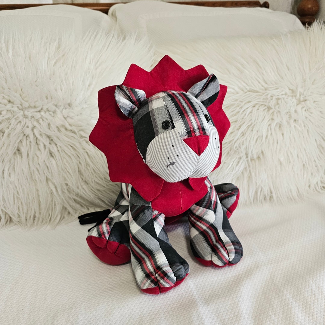 Memory Lion Made From Loved Ones Clothing Memory Lion Keepsake Shirt ...