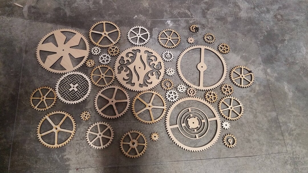 Large Steampunk Elegant Gear SVG Laser Cut Ready File - Etsy